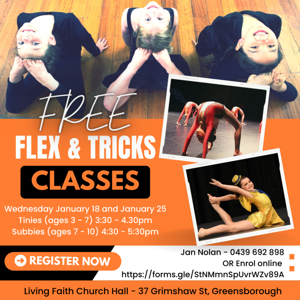 2023 Flex & Tricks Classes – Janelle Calisthenics College Greensborough